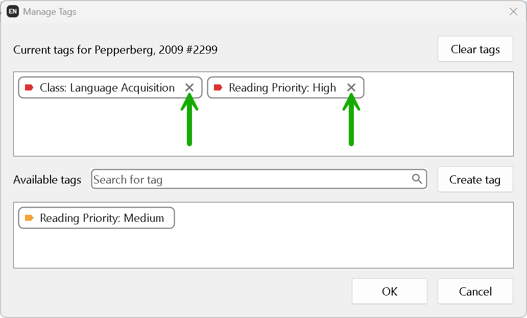 Assigning and Removing Tags
